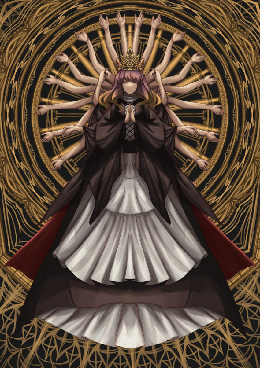 Safebooru - ajirogasa bodhisattva buddhism commentary dress extra arms ...