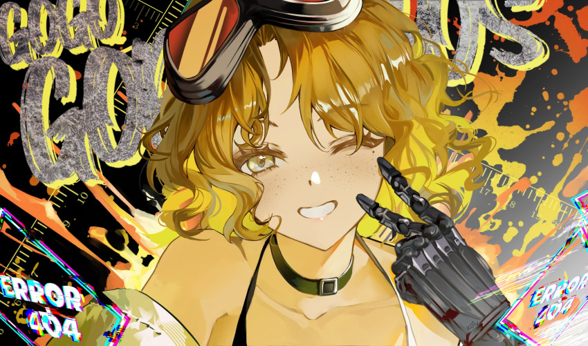 Safebooru 1girl Black Choker Blonde Hair Choker Collarbone Eyelashes 5816