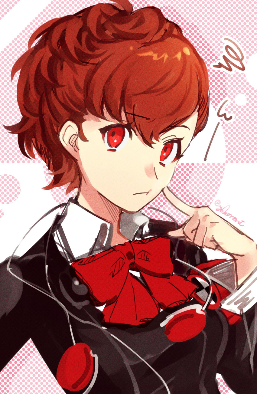 Safebooru - 1girl absurdres black jacket bow bowtie closed mouth collared shirt commentary ...