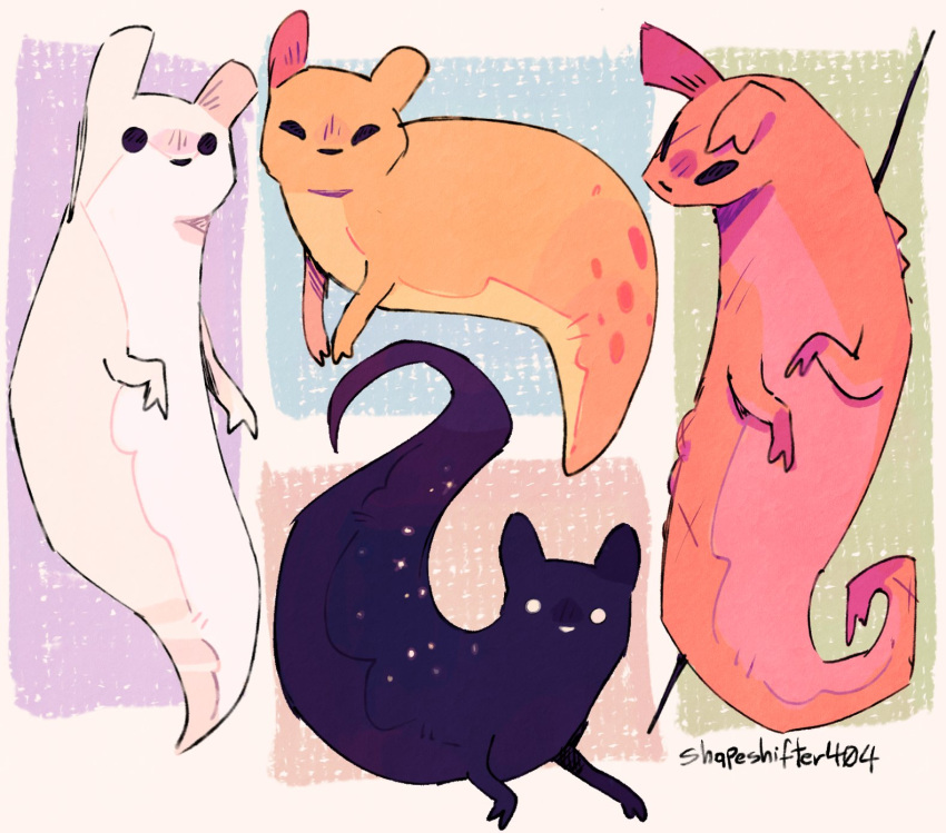 Safebooru - ^ ^ artist name black eyes black fur blue background blush ...