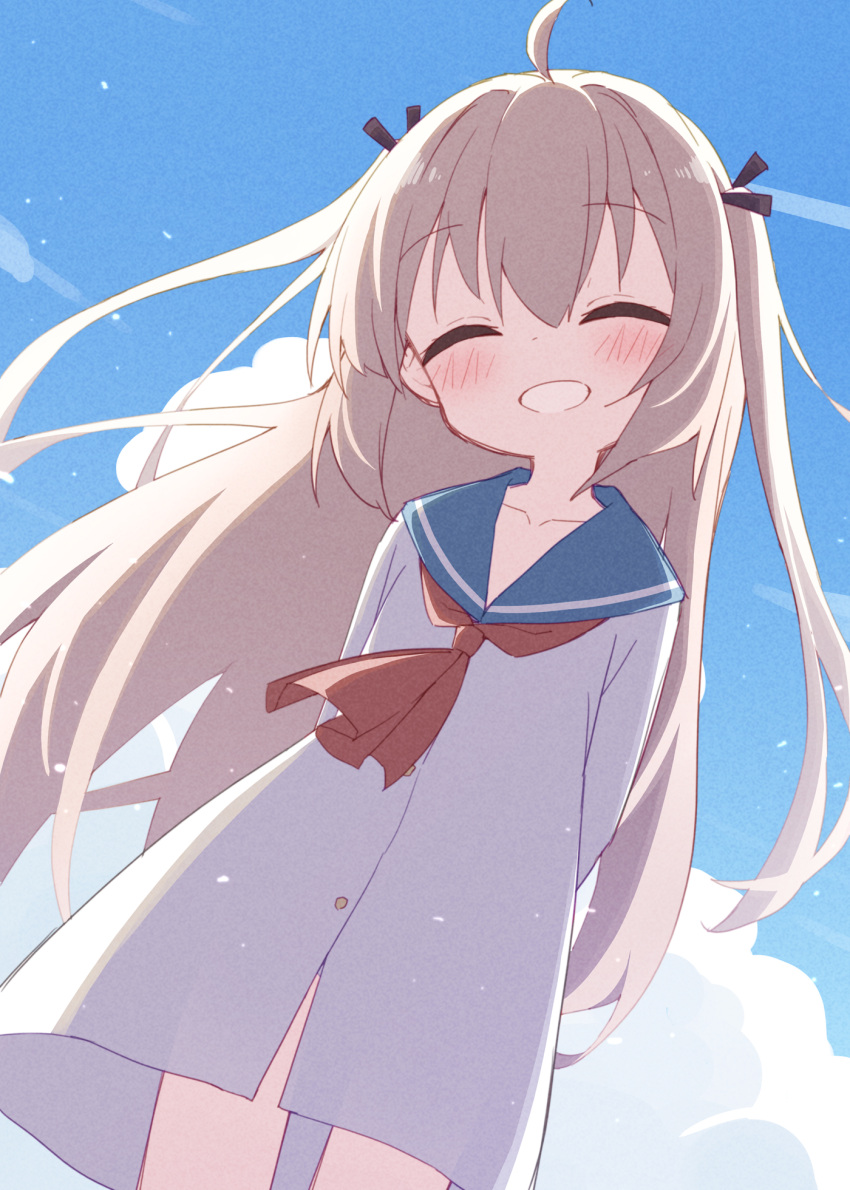 Safebooru - 1girl ^ ^ ahoge arms behind back ascot atri atri-my dear moments- ayanepuna black ...