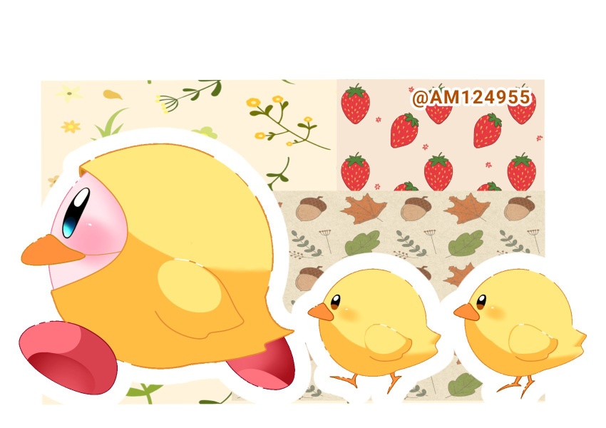 Safebooru - am124955 artist name bird blue eyes border chick colored ...