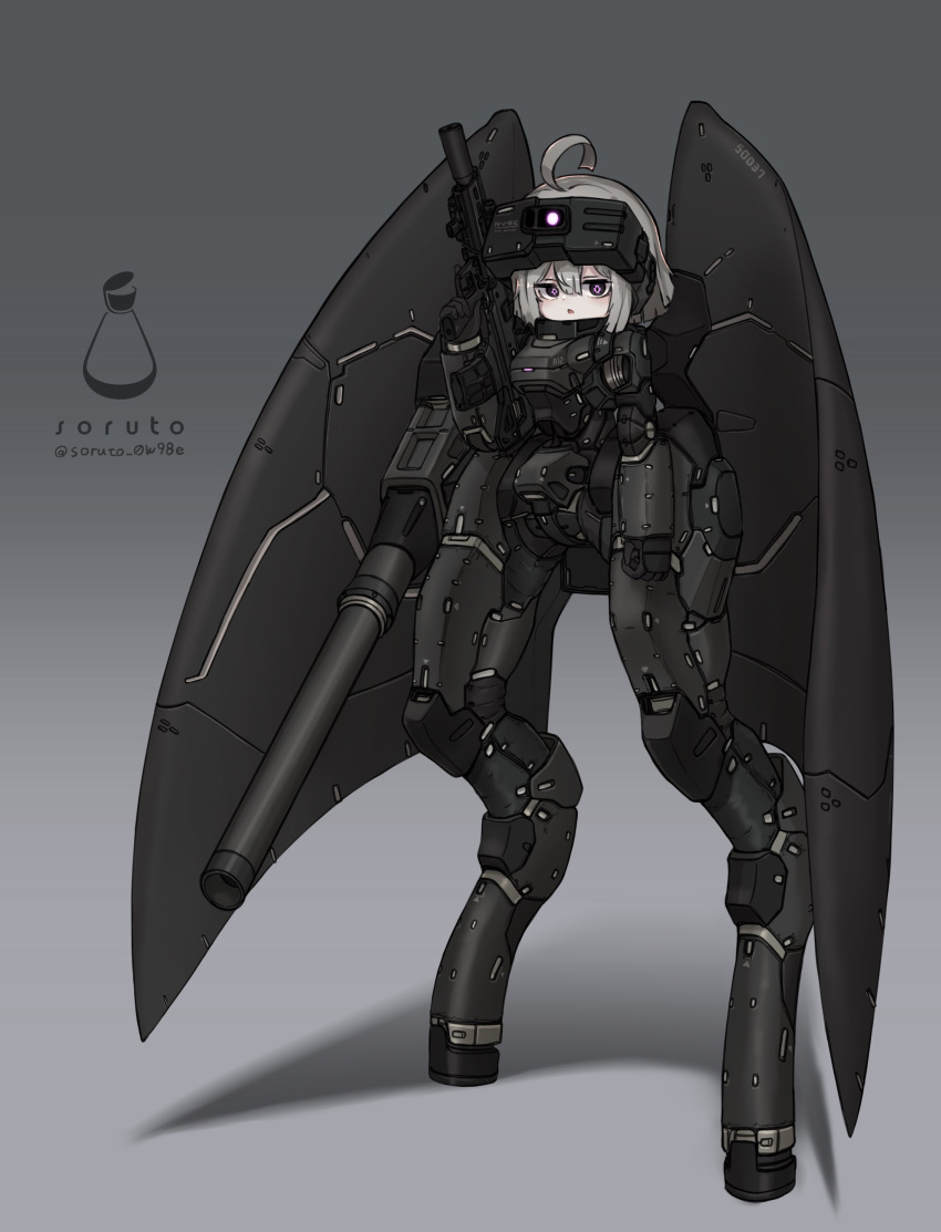 Safebooru - 1girl absurdres ahoge arm at side armor artist name ...