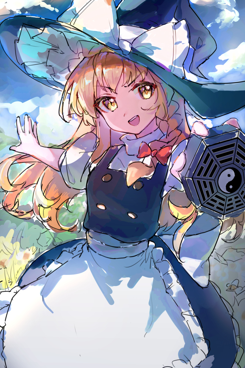 Safebooru - 1girl absurdres apron black hat black skirt black vest blonde hair chinese ...