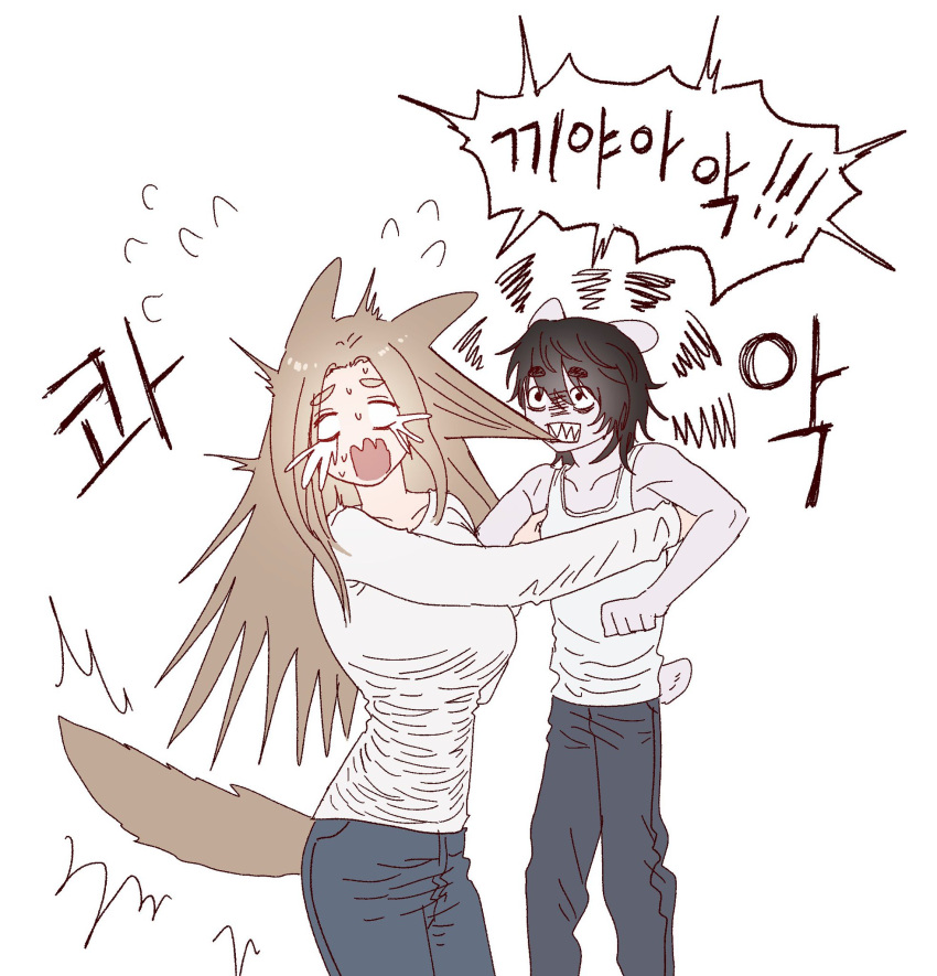 Safebooru - 1boy 1girl aged down animal ears armpit carry ...