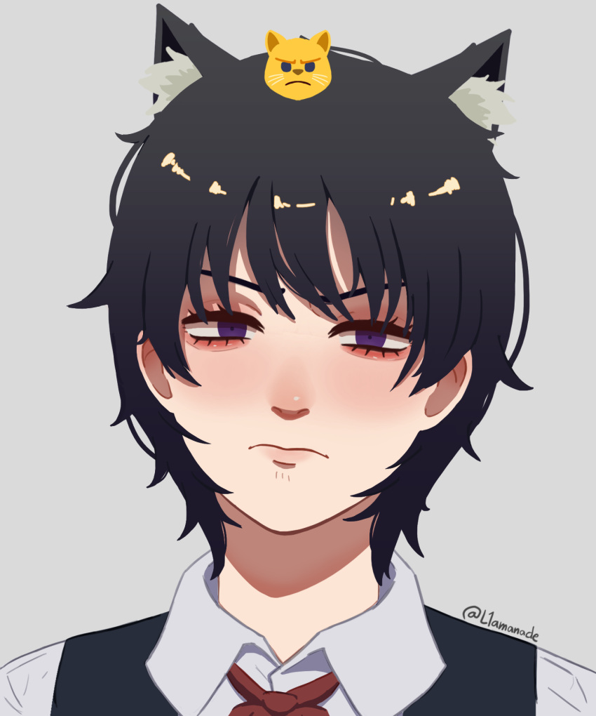 Safebooru - 1girl alternate hair length alternate hairstyle animal ears black hair cat ears ...