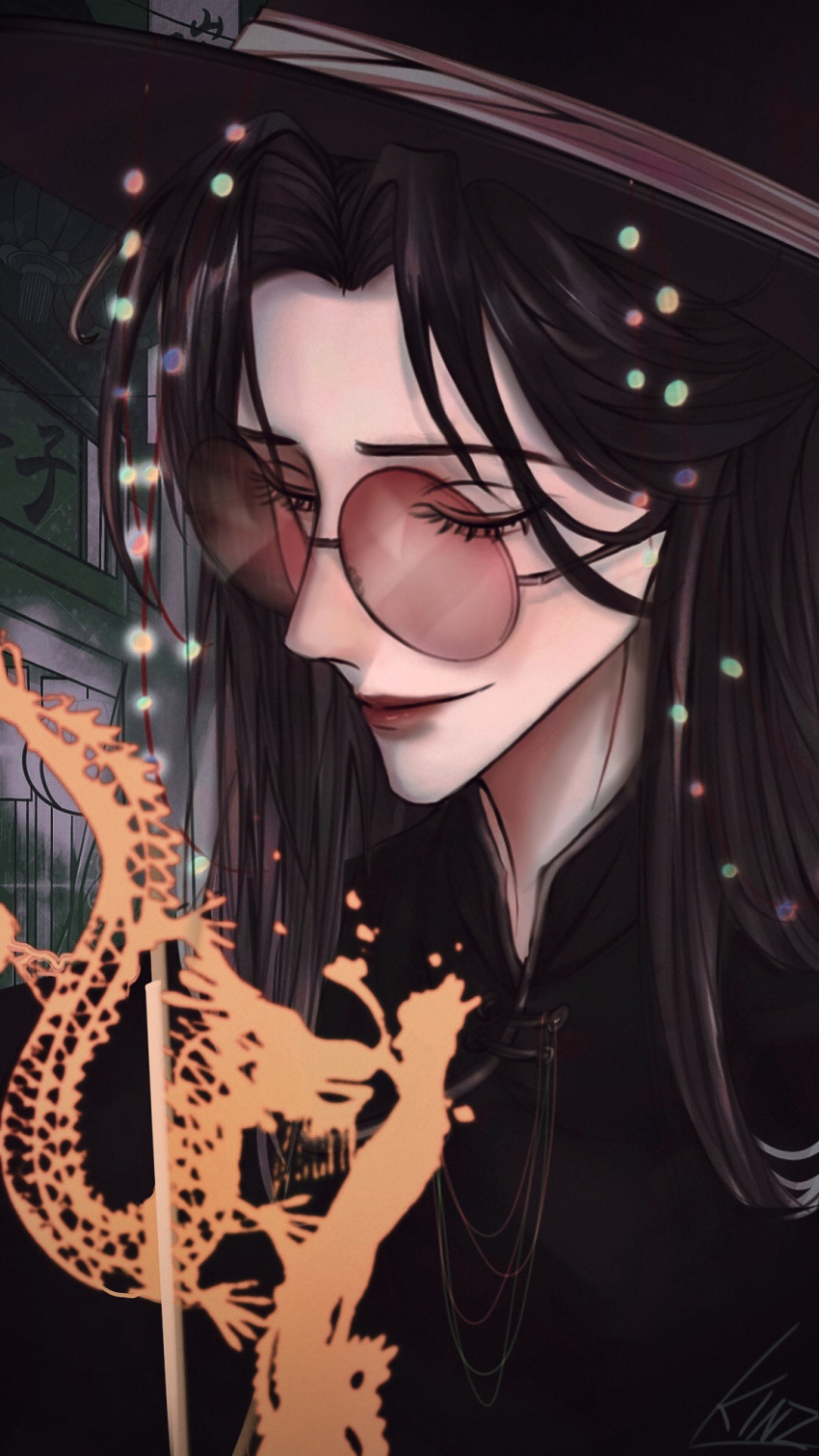 Safebooru - 1boy black hair black hat chinese commentary closed eyes closed mouth commentary ...