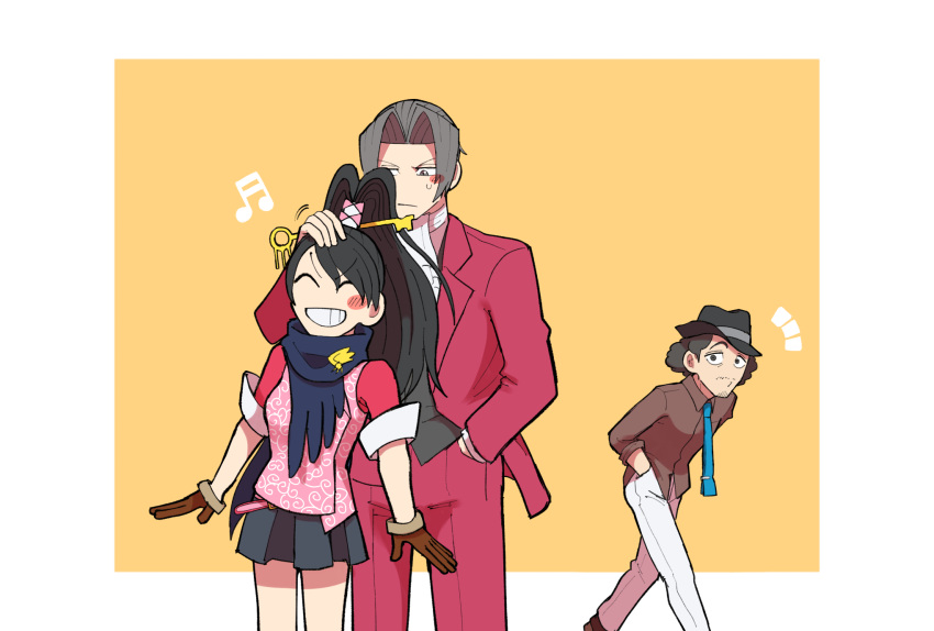 Safebooru - 1girl 2boys ^ ^ ace attorney ace attorney investigations ace attorney investigations ...