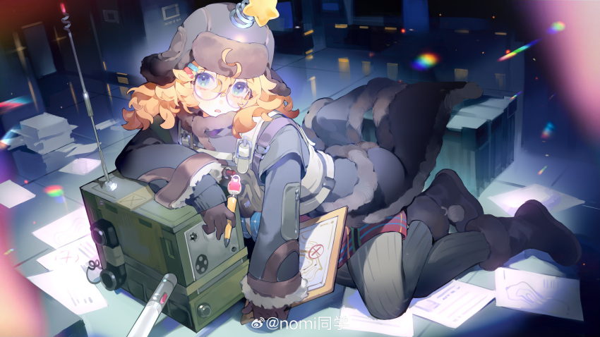 Safebooru - 1girl absurdres blue eyes curly hair girls frontline ...
