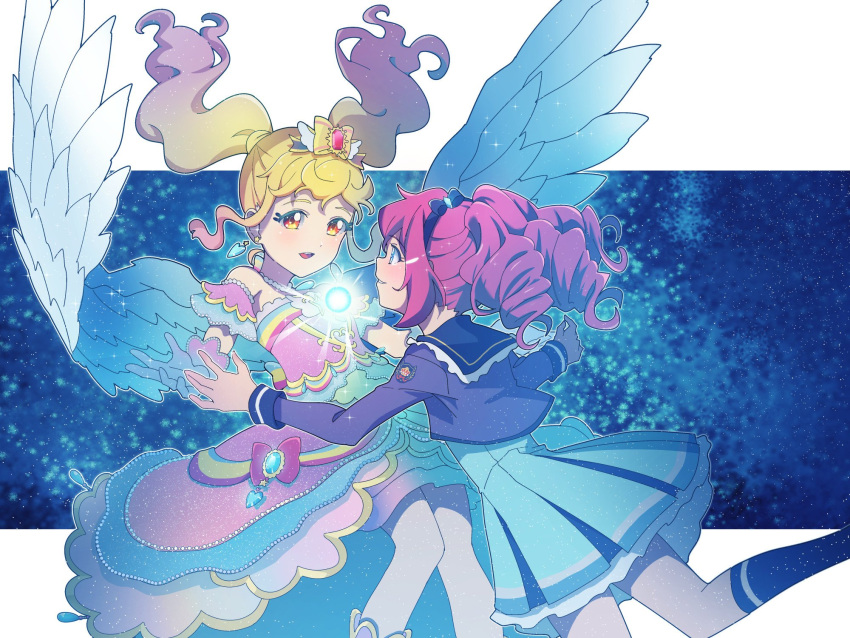 Safebooru - :d aikatsu! aikatsu! (series) aikatsu stars! bare shoulders blonde hair blue bow ...