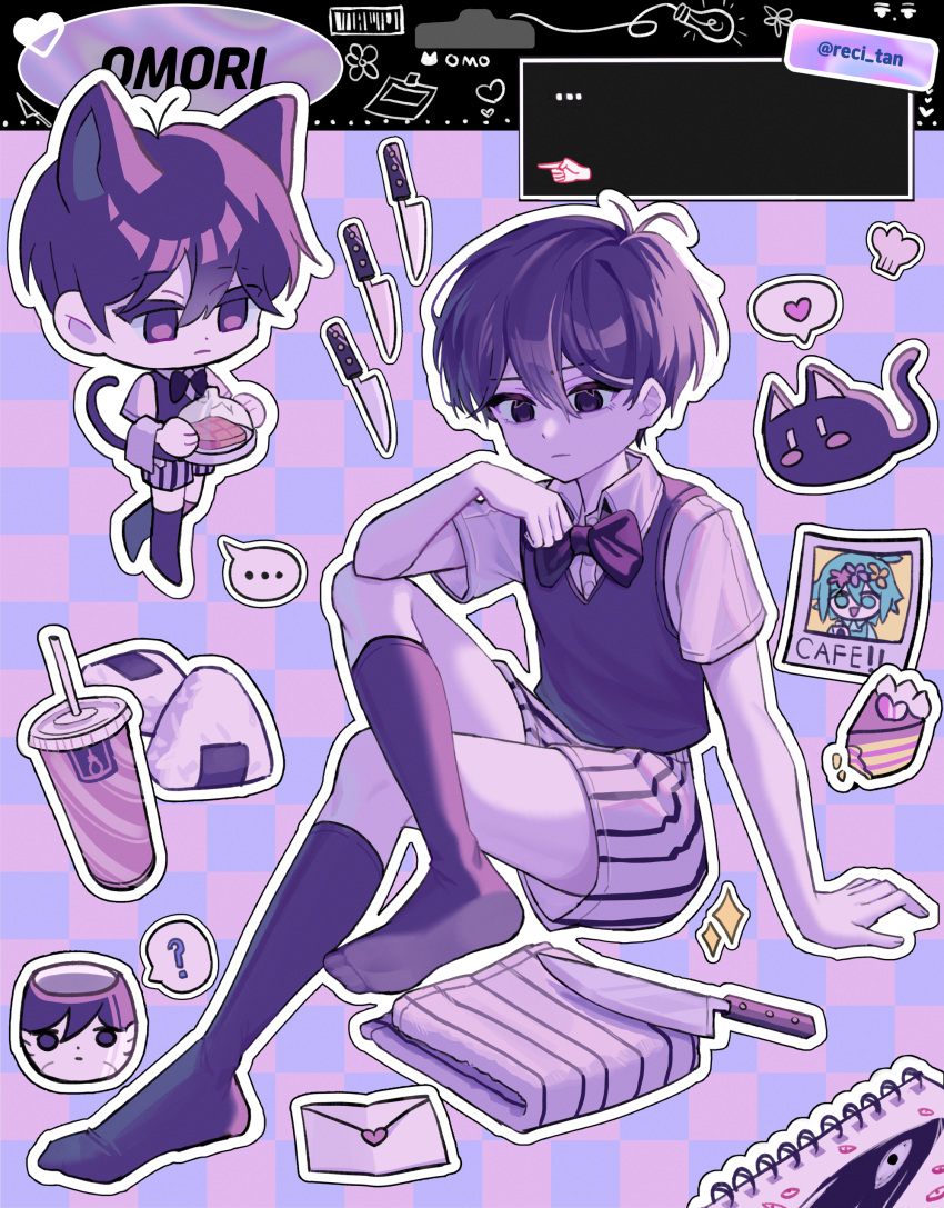 Safebooru - ... 1boy ? absurdres animal ears basil (headspace) (omori) basil (omori) black eyes ...