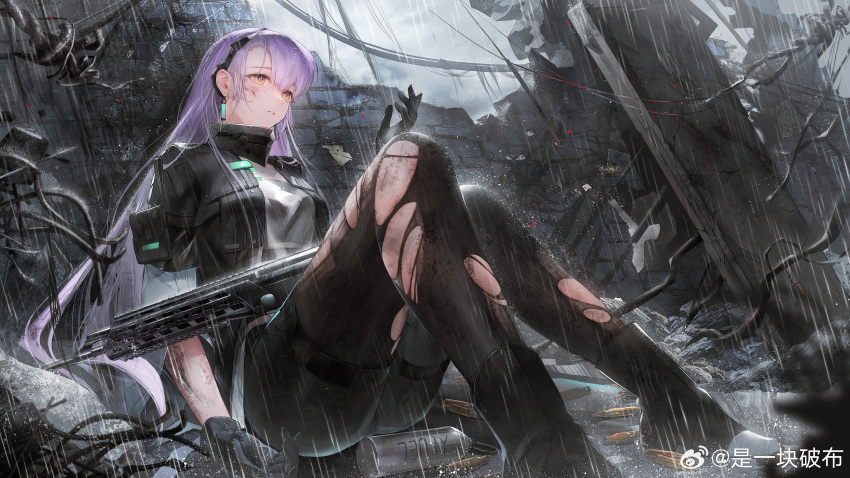 Safebooru - 1girl absurdres ak-alfa (girls' frontline) brick wall bullet girls frontline gloves ...