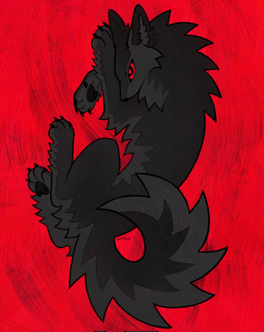 Safebooru - animal animal focus black dog claws commentary corrupted ...