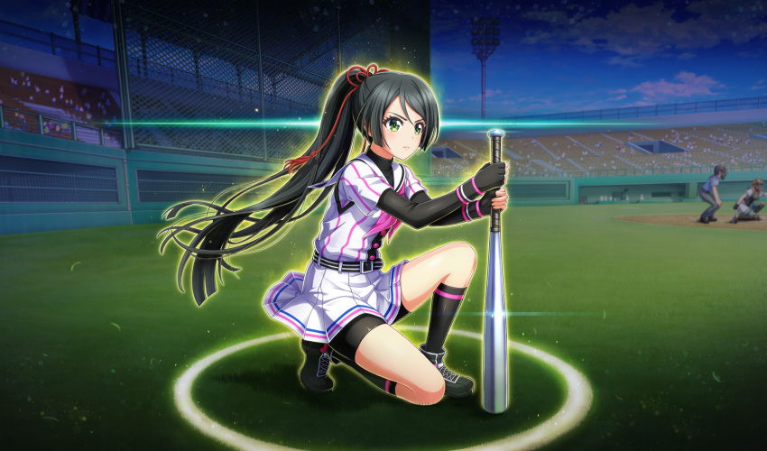 Safebooru - aura baseball bat baseball stadium baseball uniform belt ...