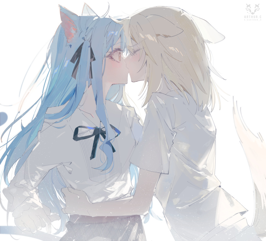 Safebooru - 2girls animal ears arthur c bang dream! bang dream! it's mygo!!!!! black ribbon ...