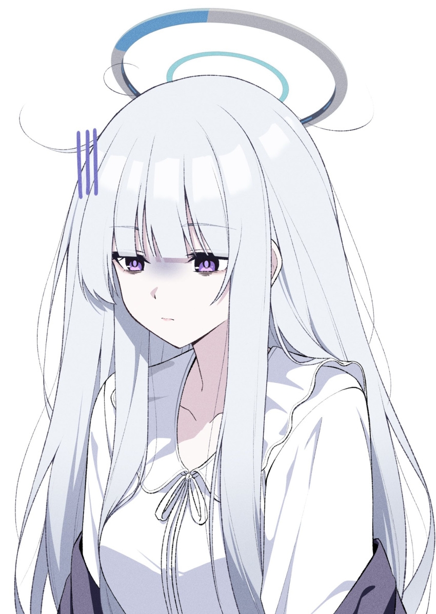 Safebooru - 1girl blue archive frilled pajamas frills hair down halo ...