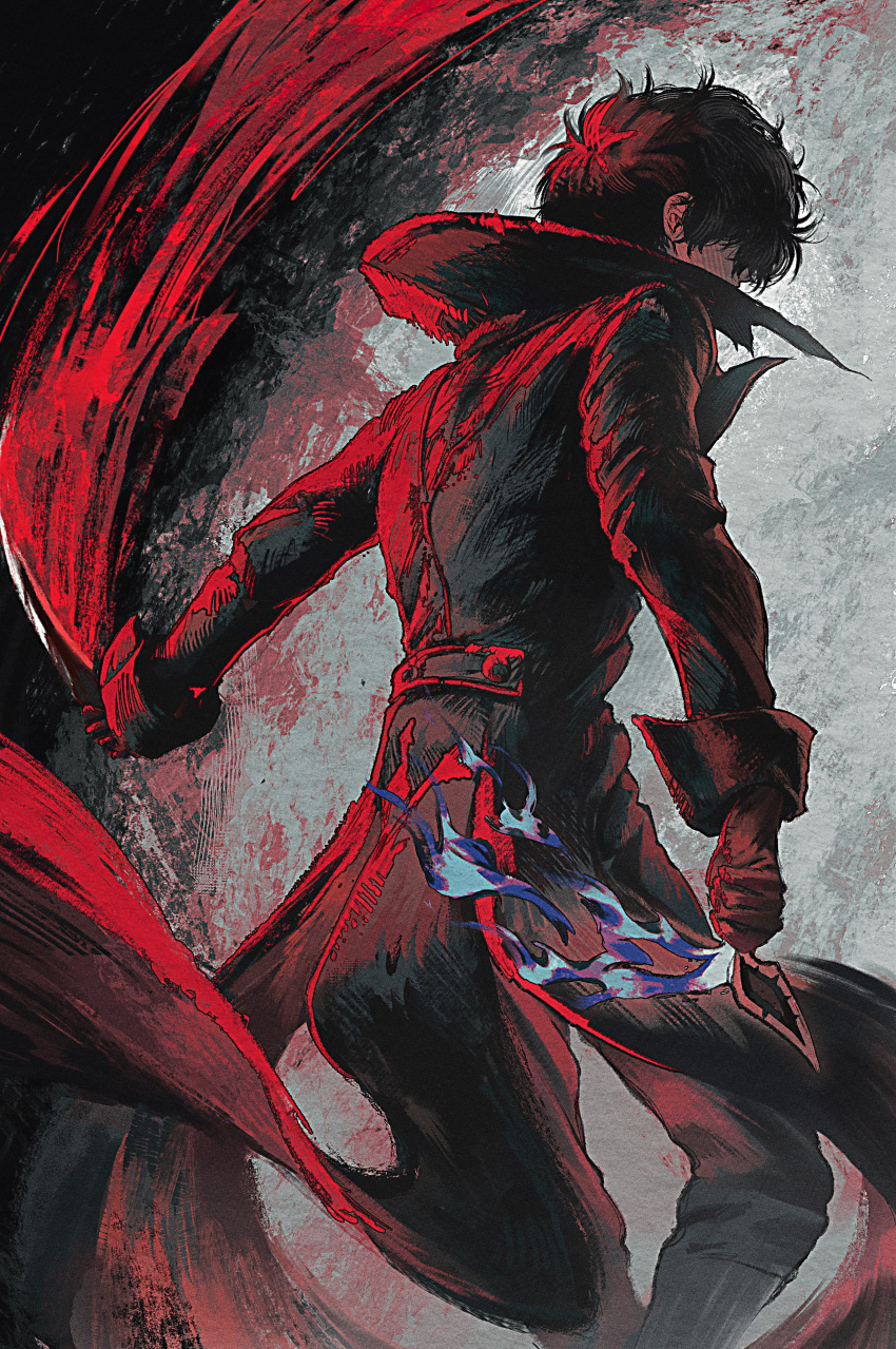 Safebooru - 1boy absurdres amamiya ren andrich galam belt black belt black coat black gloves ...