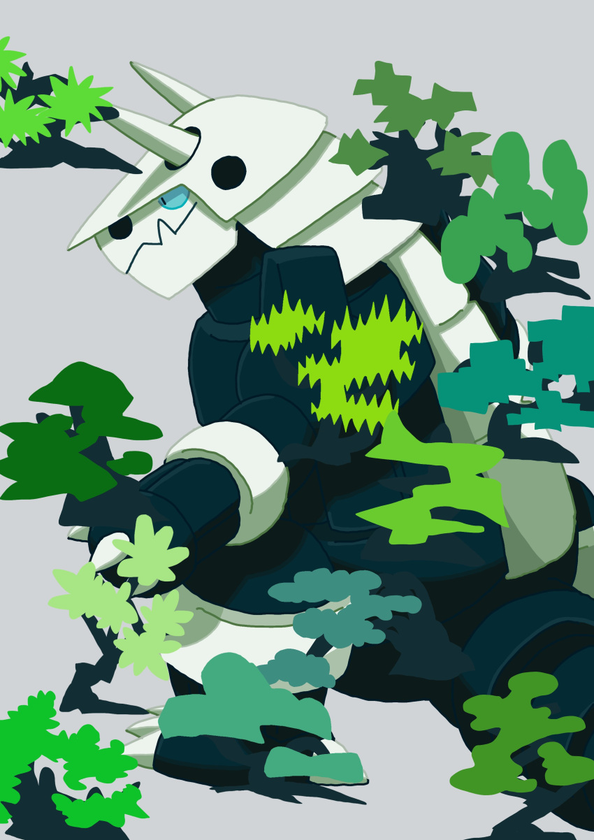 Safebooru - absurdres aggron blue eyes bush claws closed mouth full ...