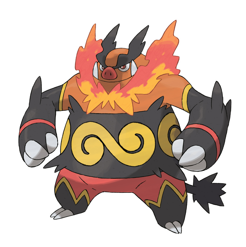 Safebooru - absurdres artist request closed mouth emboar fangs fire ...