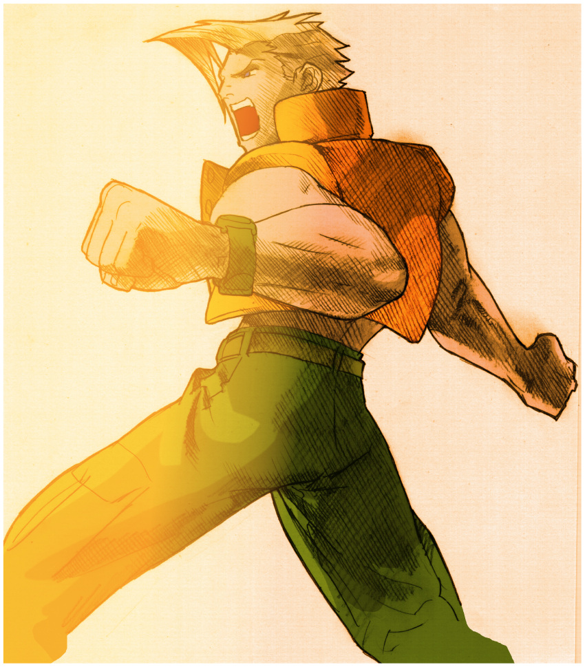 Safebooru - 1boy angry bengus blonde hair brown eyes capcom charlie ...