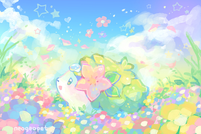 Safebooru - animal focus artist name clouds colorful commentary english ...