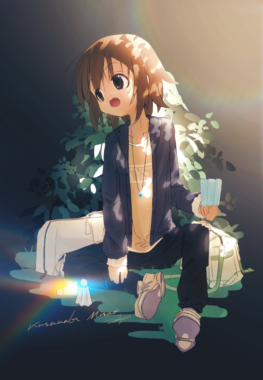 Safebooru - 1girl absurdres ap04astral black background black jacket black pants brown eyes ...