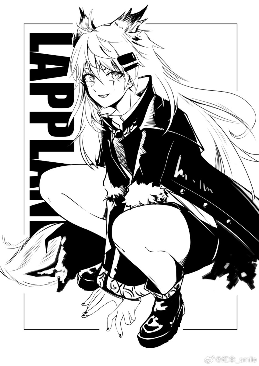 Safebooru - 1girl animal ears ankle boots arknights arms between legs boots character name ...