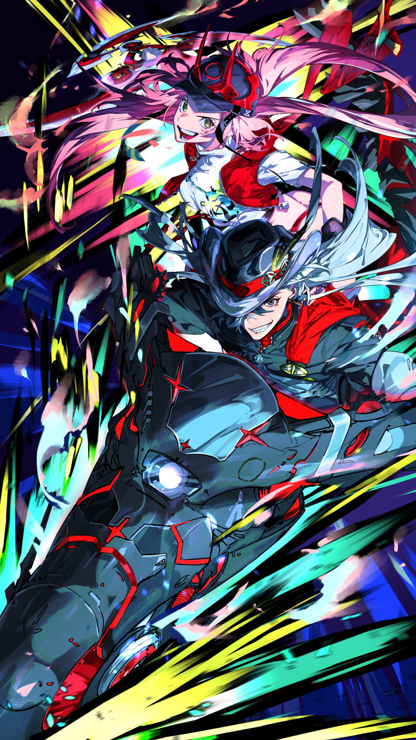 Safebooru - 1boy 1girl absurdres baseball cap black eyes boothill ...