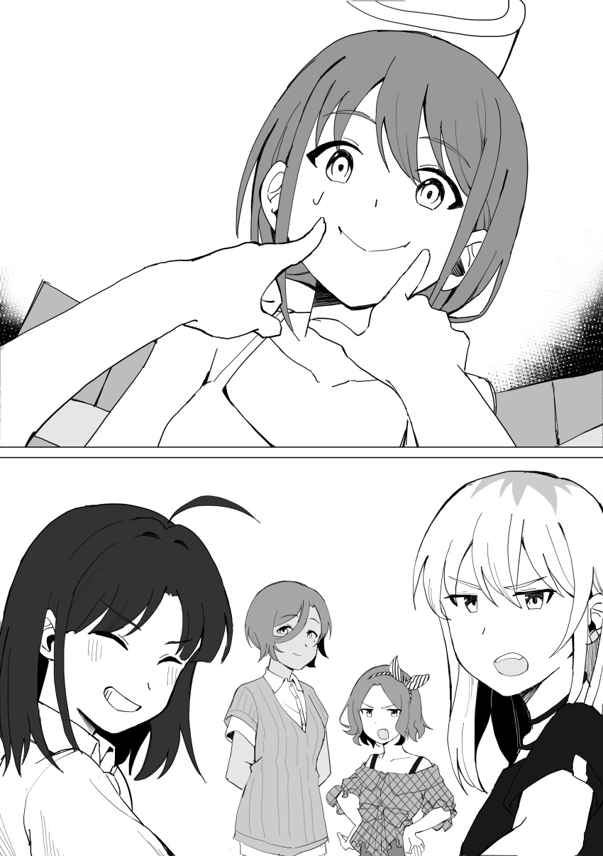 Safebooru - 5girls ^ ^ absurdres ahoge awa subaru blush closed eyes ...