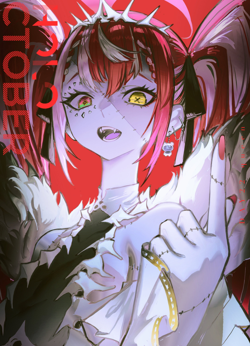 Safebooru - 1girl absurdres ahoge bare shoulders black ribbon braid braided bangs collarbone ...