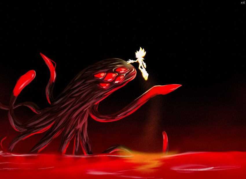 Safebooru - 1boy absurdres animal nose commentary creature doom morph ...