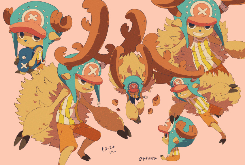 Safebooru - 1boy antlers backpack bag furry furry male grin hat helmet ...