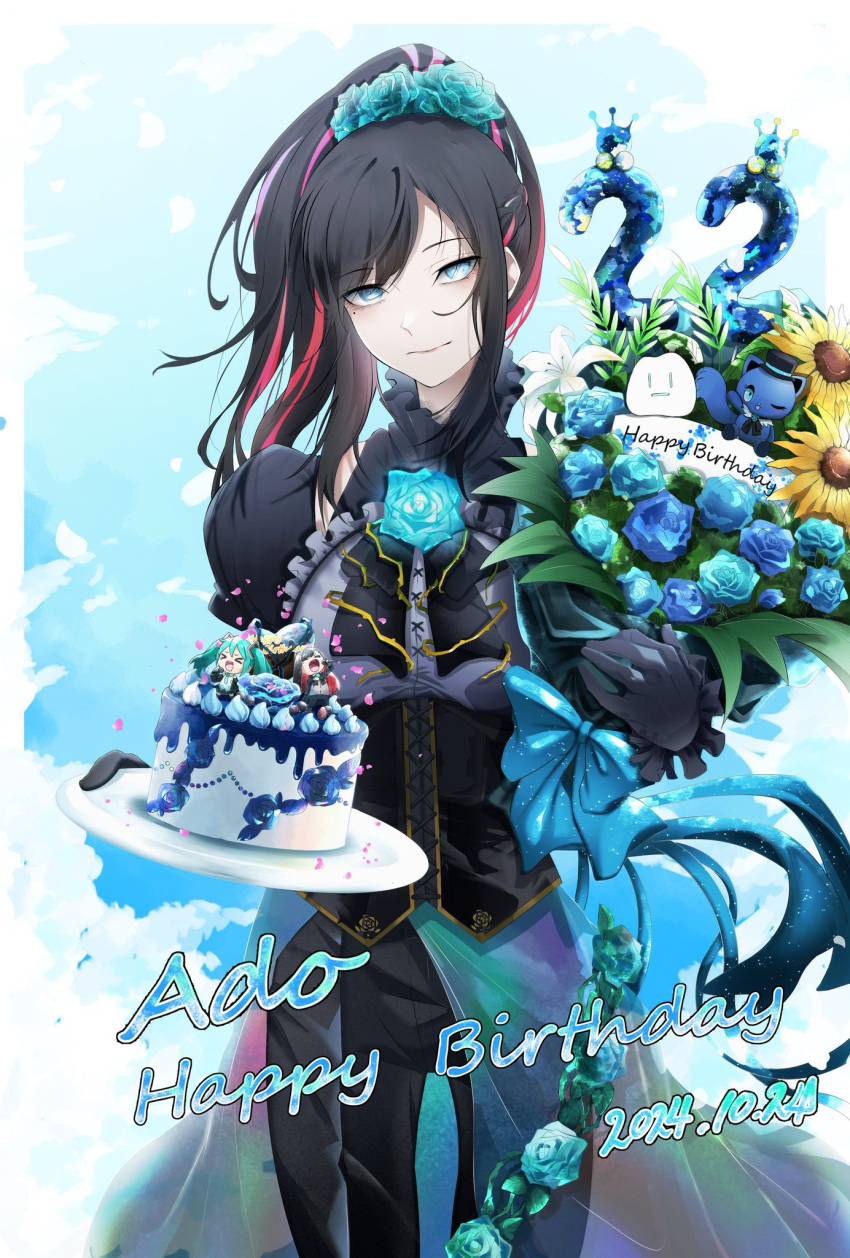 Safebooru - 1girl ado (utaite) adorozatorumary black bow black bowtie ...