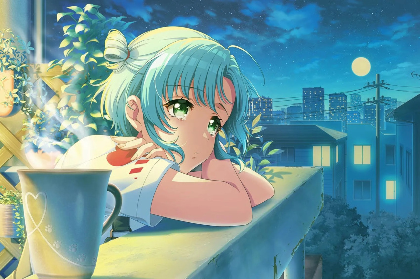 Safebooru - blue eyes blue hair d4dj dress hanamaki towa short hair | 5300080