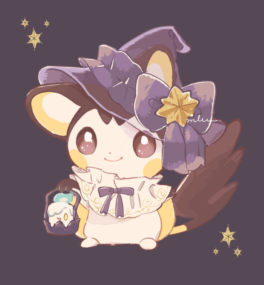 Safebooru - black eyes closed mouth emolga full body halloween ...