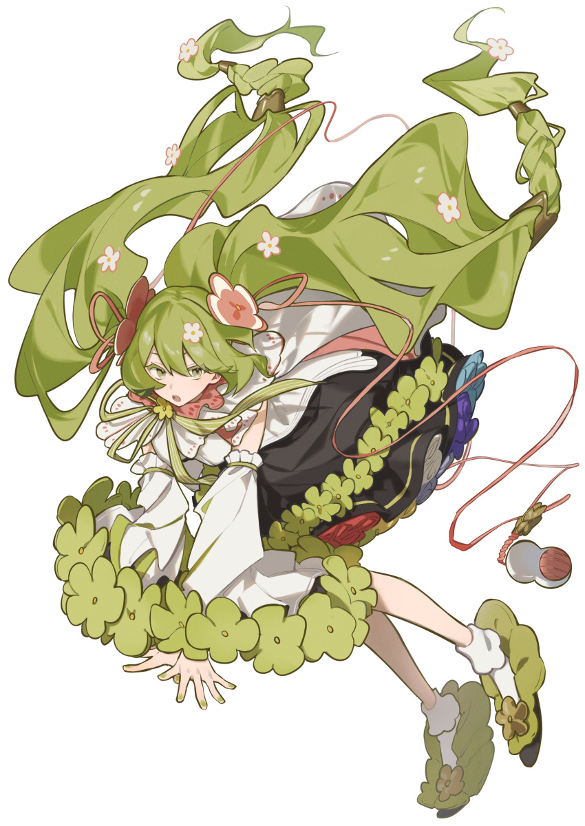 Safebooru - 1girl absurdres black dress bobby socks breasts comugikun detached sleeves dress ...