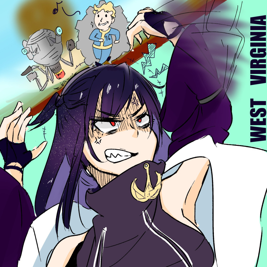 Safebooru - 1boy 1girl anger vein angry azur lane black gloves blonde ...