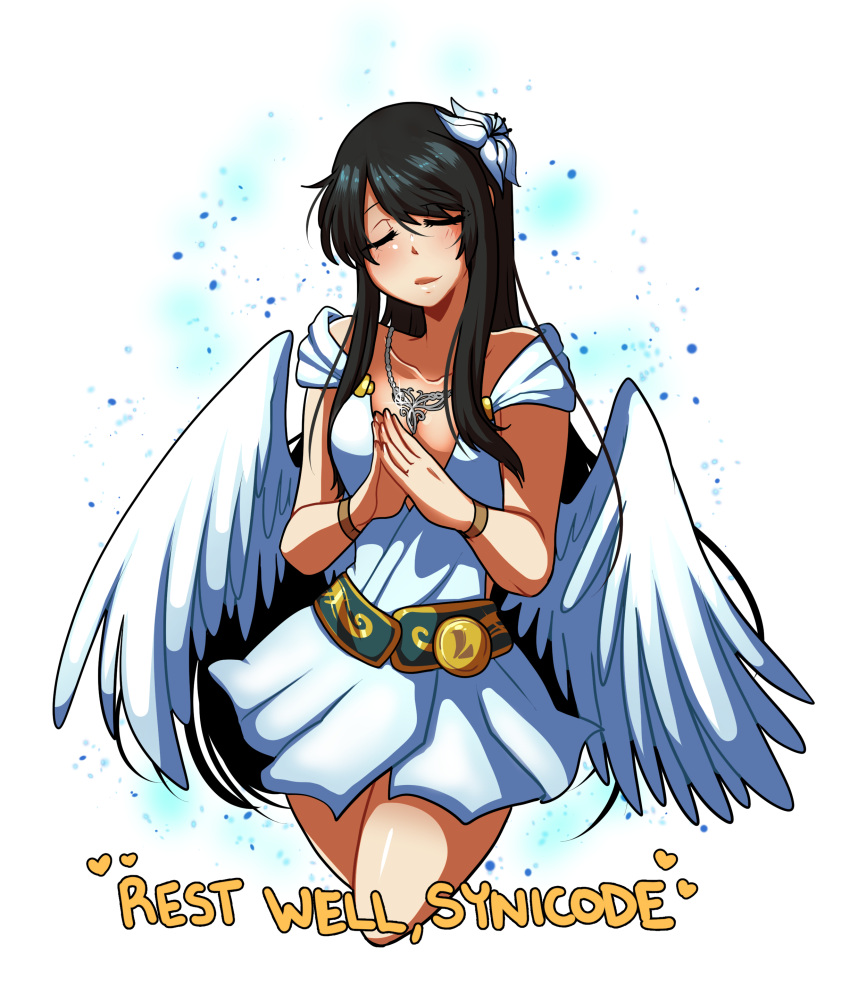 Safebooru - 1girl absurdres ambriel (synicode) angel wings belt black ...