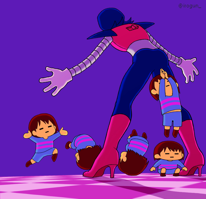Safebooru - 1boy 1other afterimage armor black hair black pants boots ...