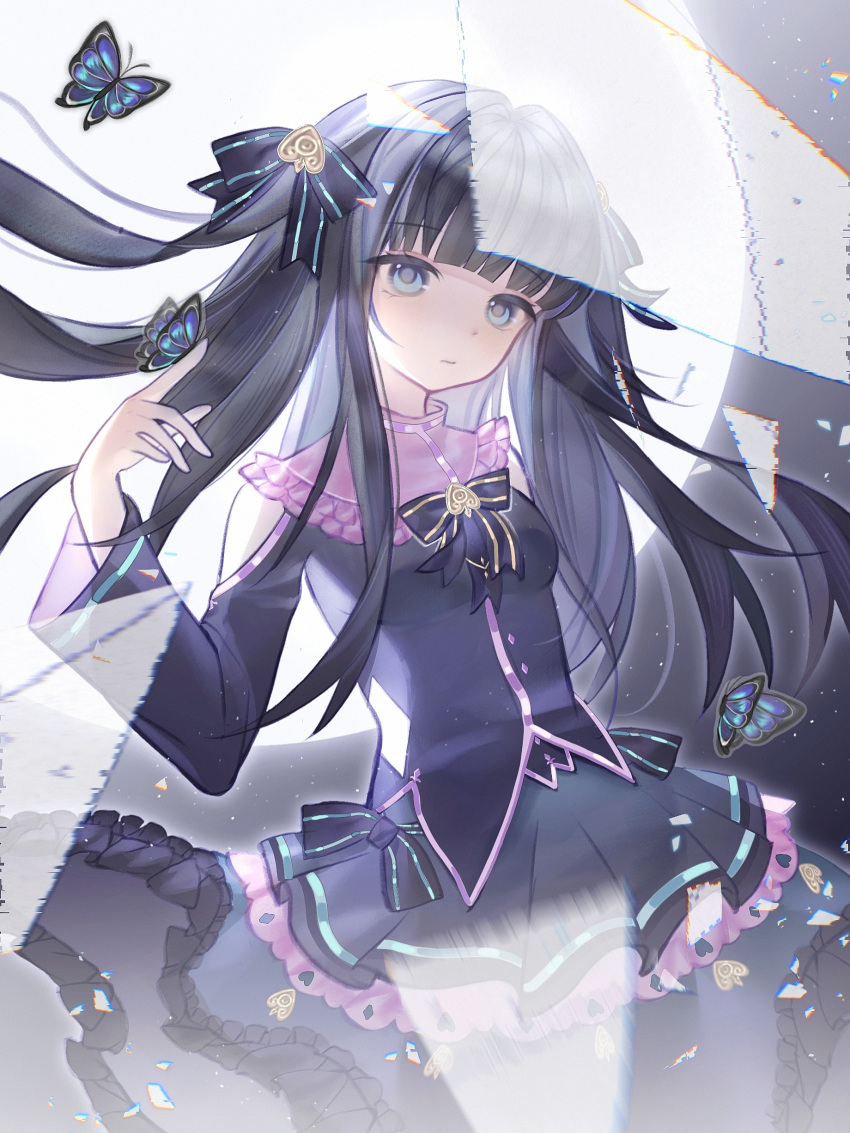 Safebooru - 1girl absurdres arcaea backless shirt bare shoulders black ...