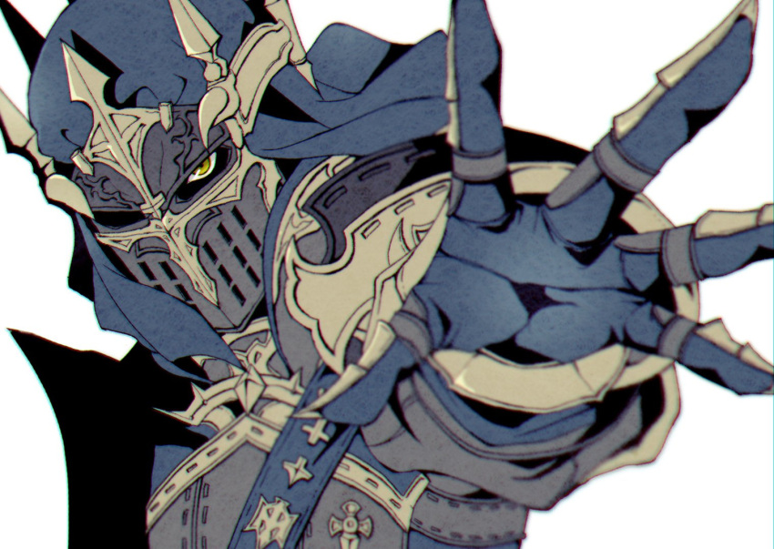 Safebooru - 1other ambiguous gender armor blurry covered mouth final ...