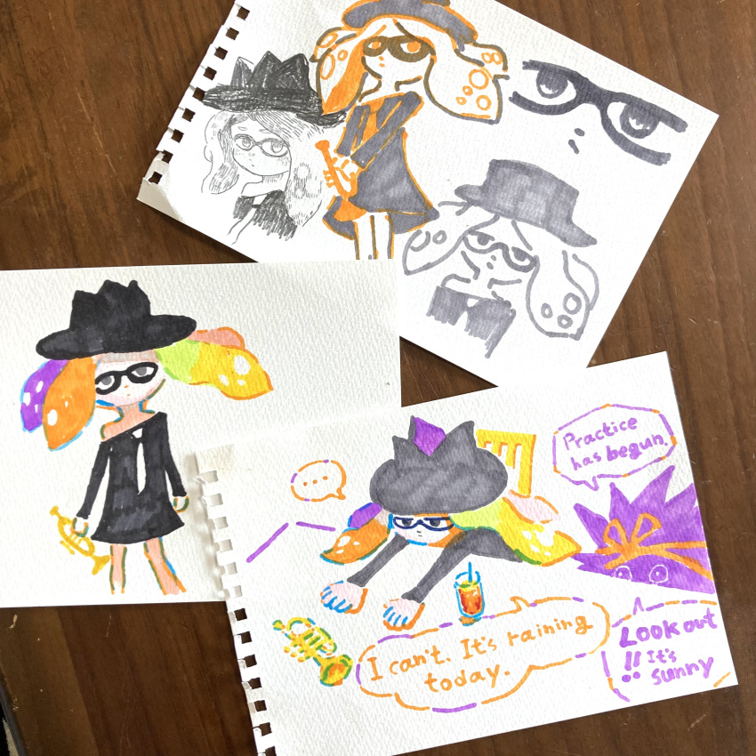 Safebooru - 2girls absurdres black dress black hat blonde hair brown ...