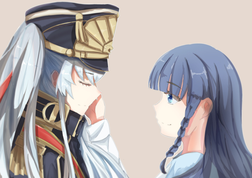 Safebooru - 2girls absurdres altair (re:creators) bib black coat black ...