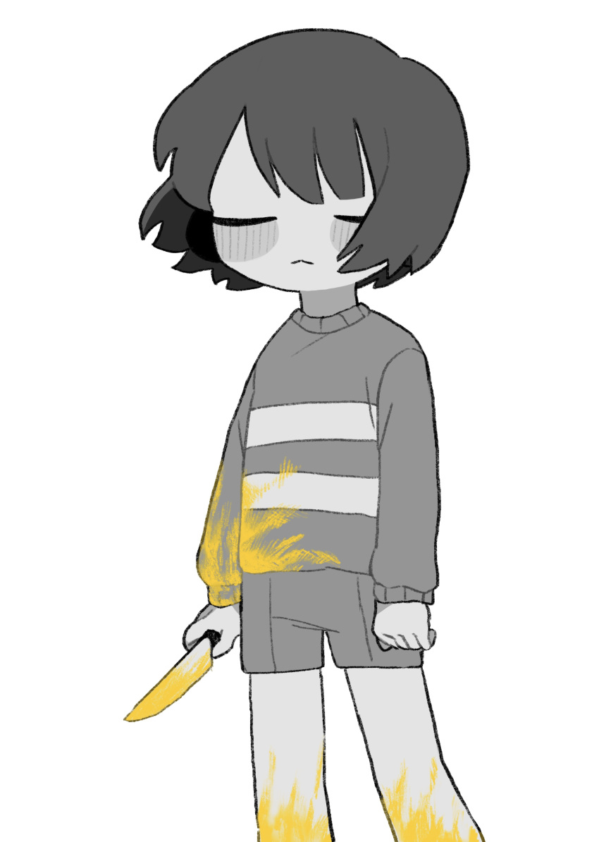 Safebooru - 1other = = absurdres androgynous blood blood on knife blush ...