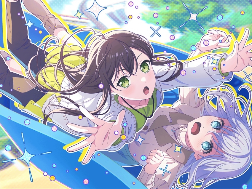 Safebooru - bang dream! black hair dress green eyes hanazono tae long hair | 5397116