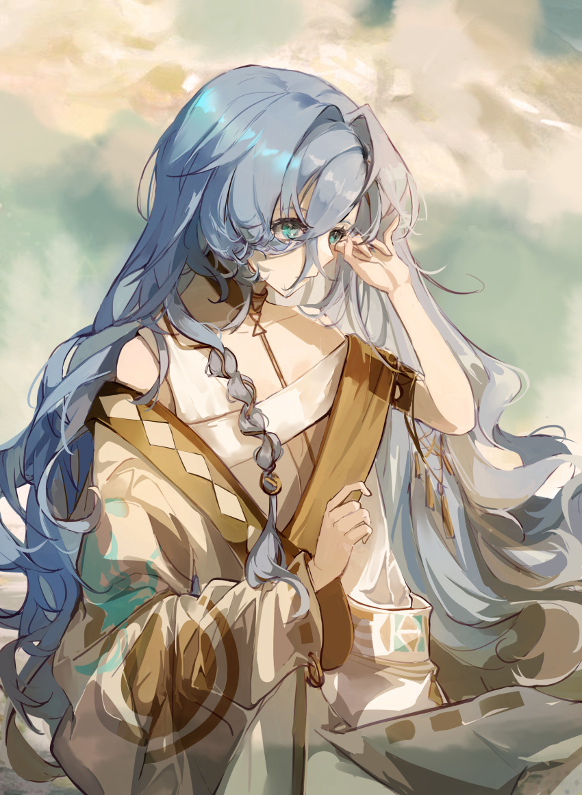 Safebooru - 1girl 37 (reverse:1999) absurdres aisnow ancient greek clothes armlet bare shoulders ...