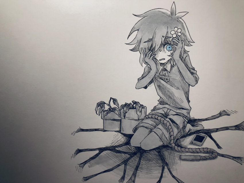 Safebooru - 1boy basil (faraway) (omori) basil (omori) blue eyes ...