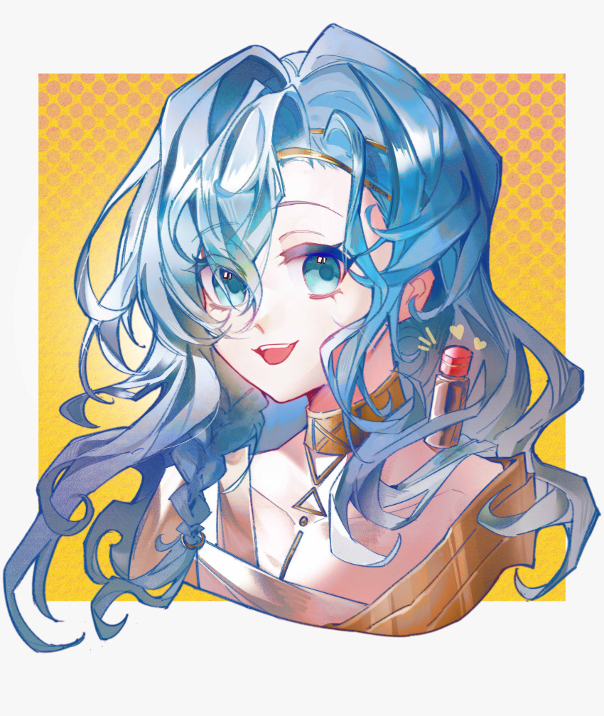 Safebooru - 1girl 37 (reverse:1999) :d absurdres blue eyes blue hair border chess piece ...
