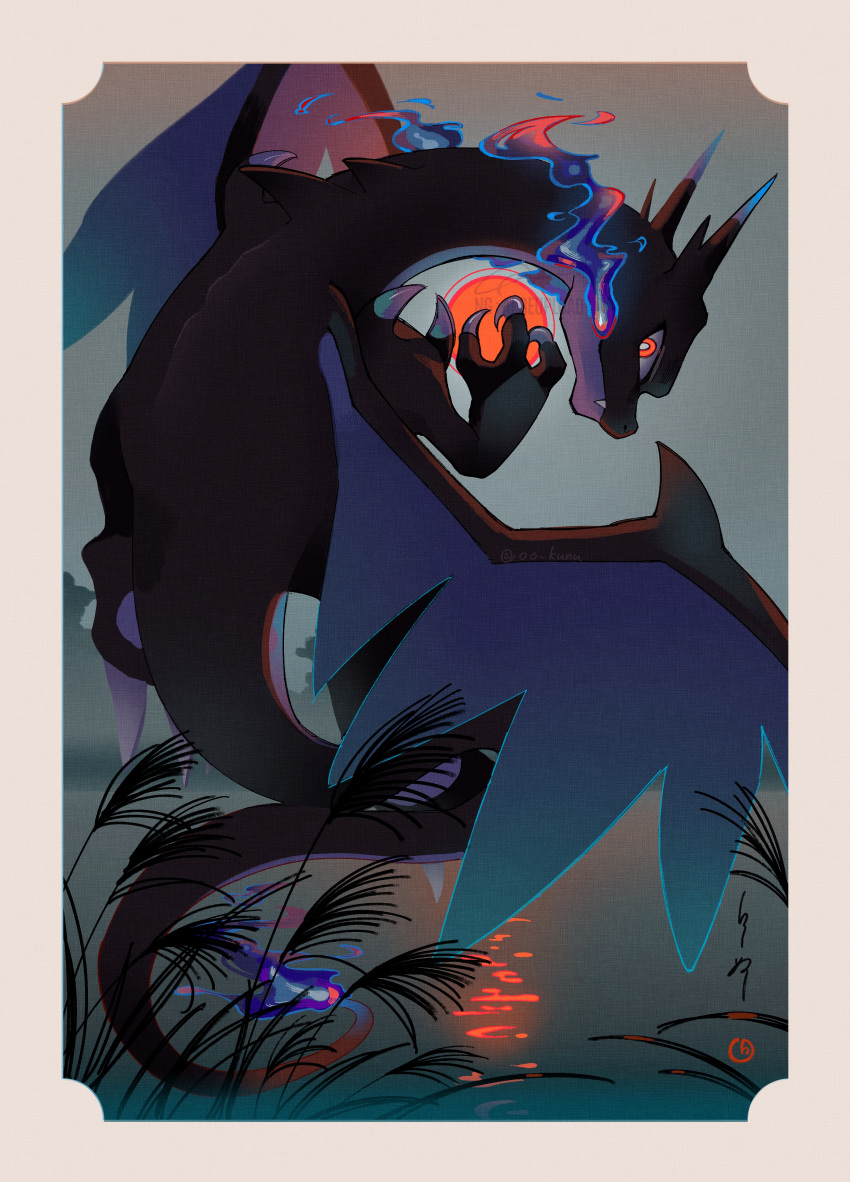 Safebooru - absurdres blue fire bright pupils charizard claws fang fire ...