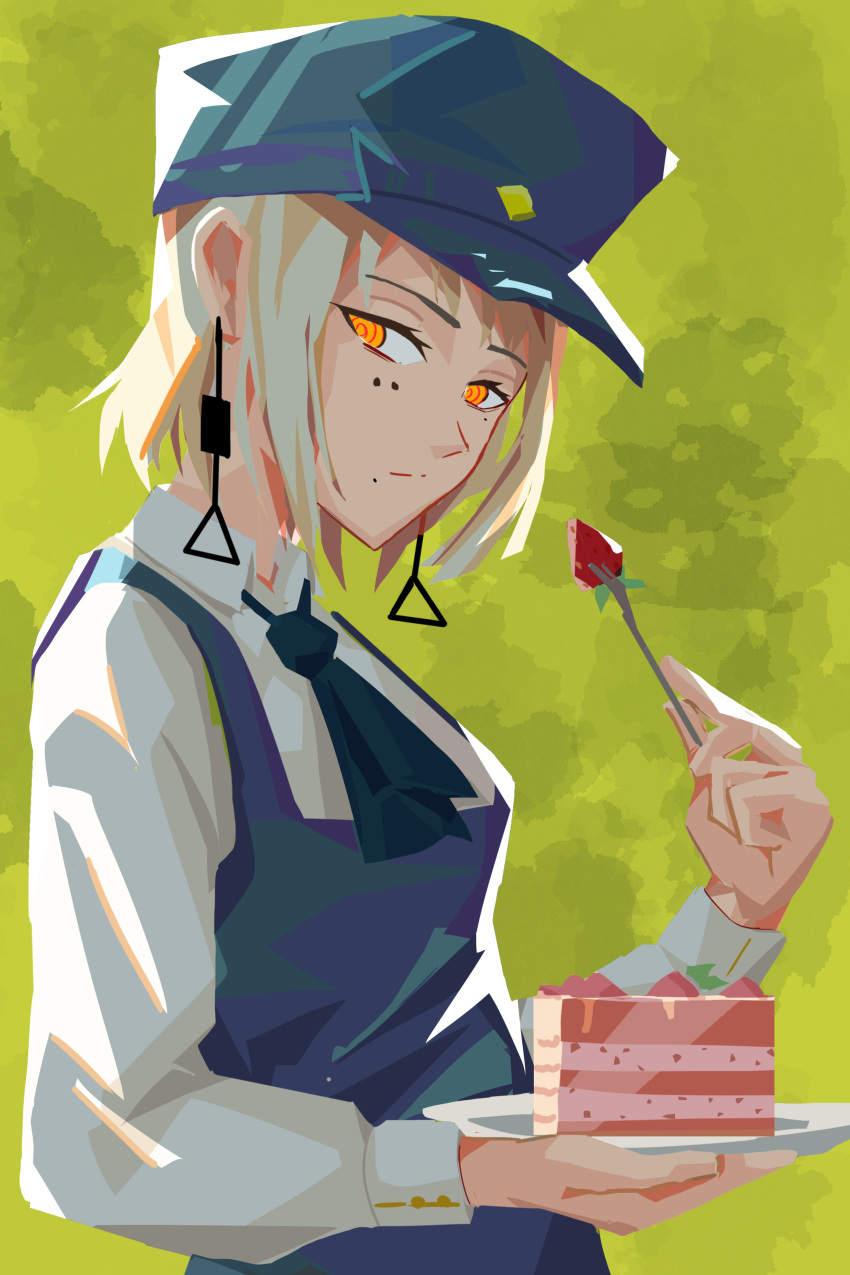 Safebooru - 1girl absurdres black dress black hat black ribbon blonde hair cake chainsaw man ...